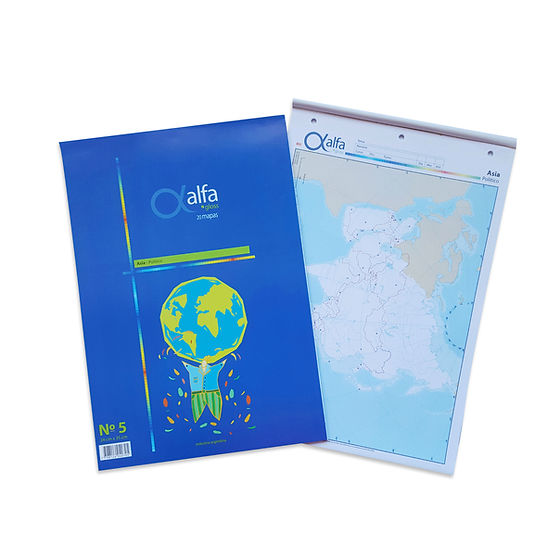 Mapa cromo planisferio político (35x50cm) - Wabi Sabi Librería